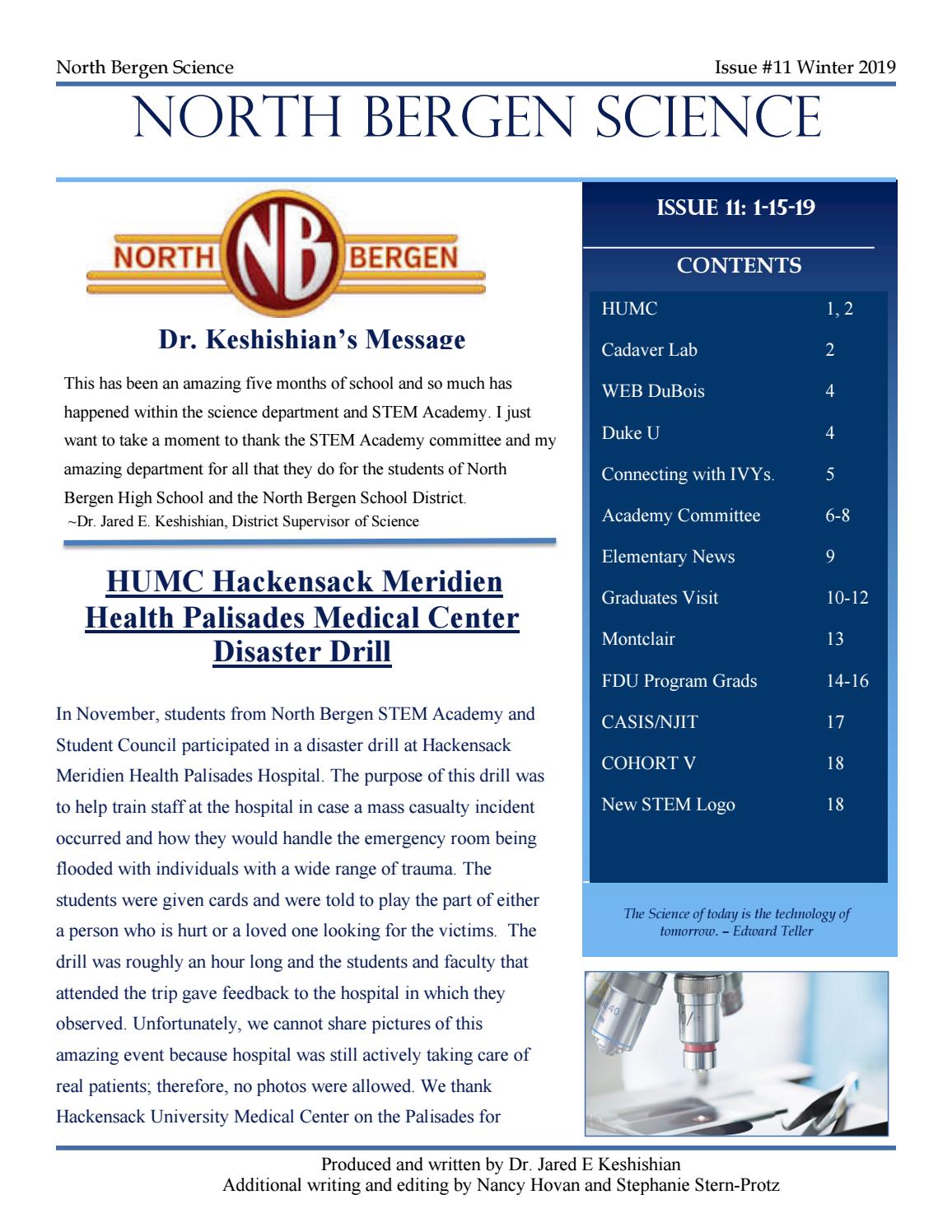 Science Newsletter Winter 2018-2019 by Science News - Issuu