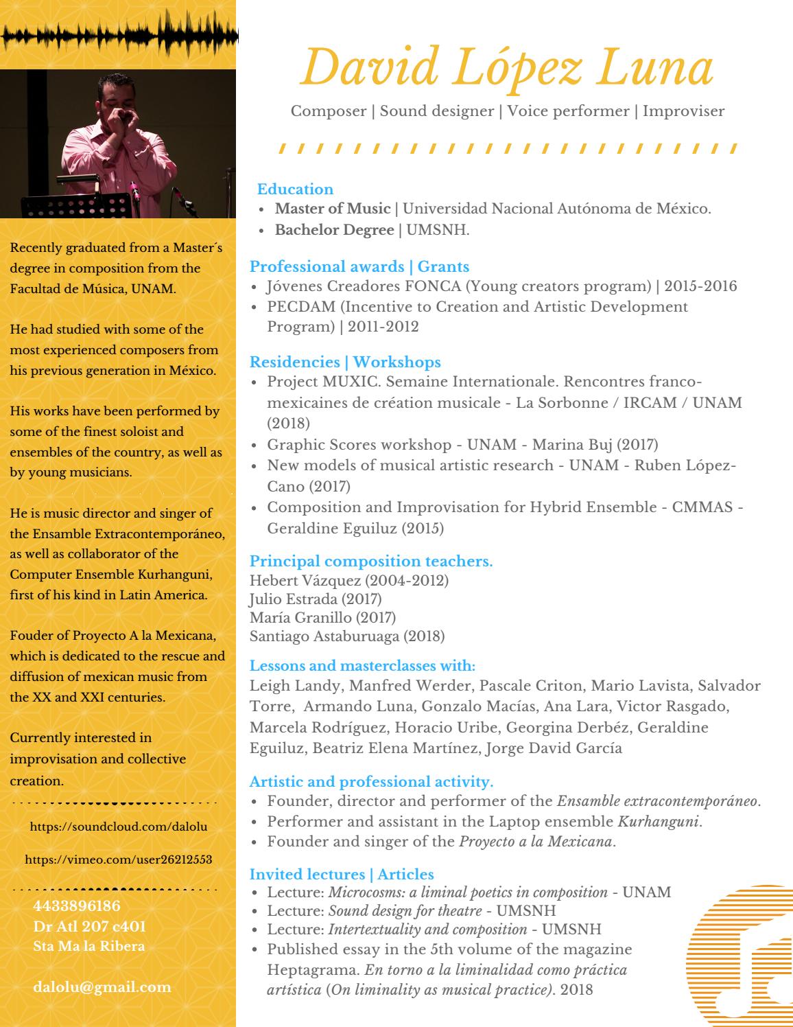 CV Lopez Luna by David Loups Moon - Issuu