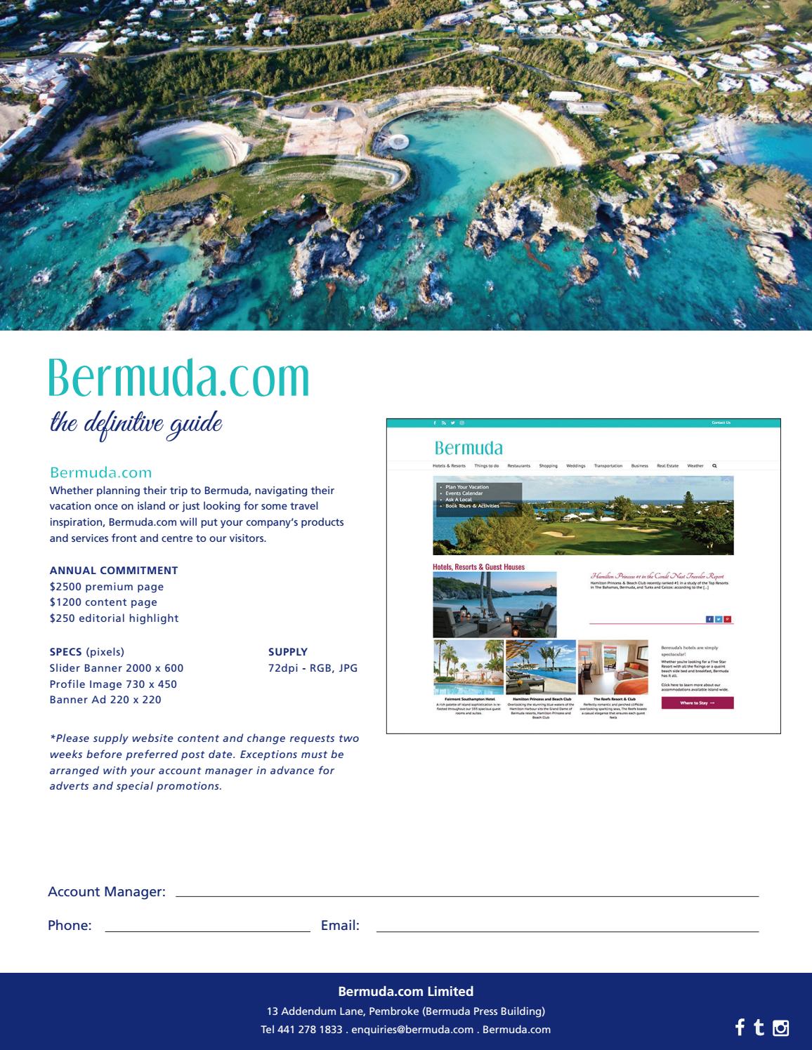 Bermuda.com Advertising Rate Sheet 2019 by Bermuda Magazine - Issuu