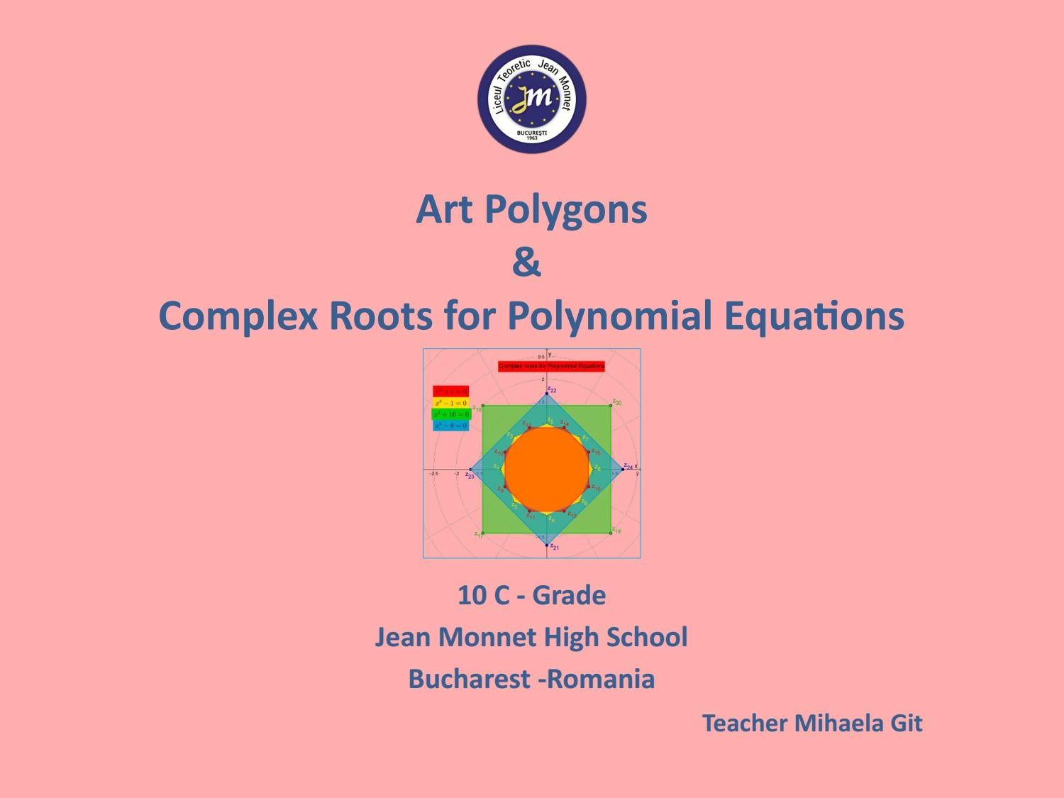 Art Polygons andComplex Roots for Polynomial Equations by Mihaela Git ...