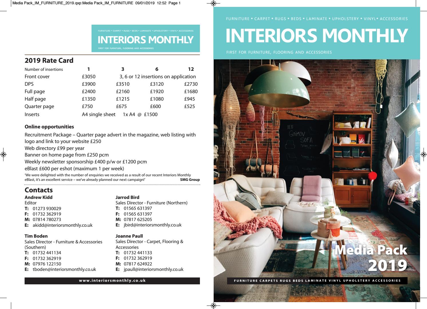 Interiors Monthly Media Pack 2019 by Interiors Monthly - Issuu