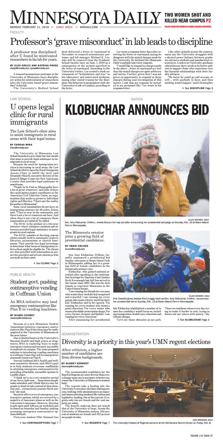 February 11, 2019 by The Minnesota Daily - Issuu