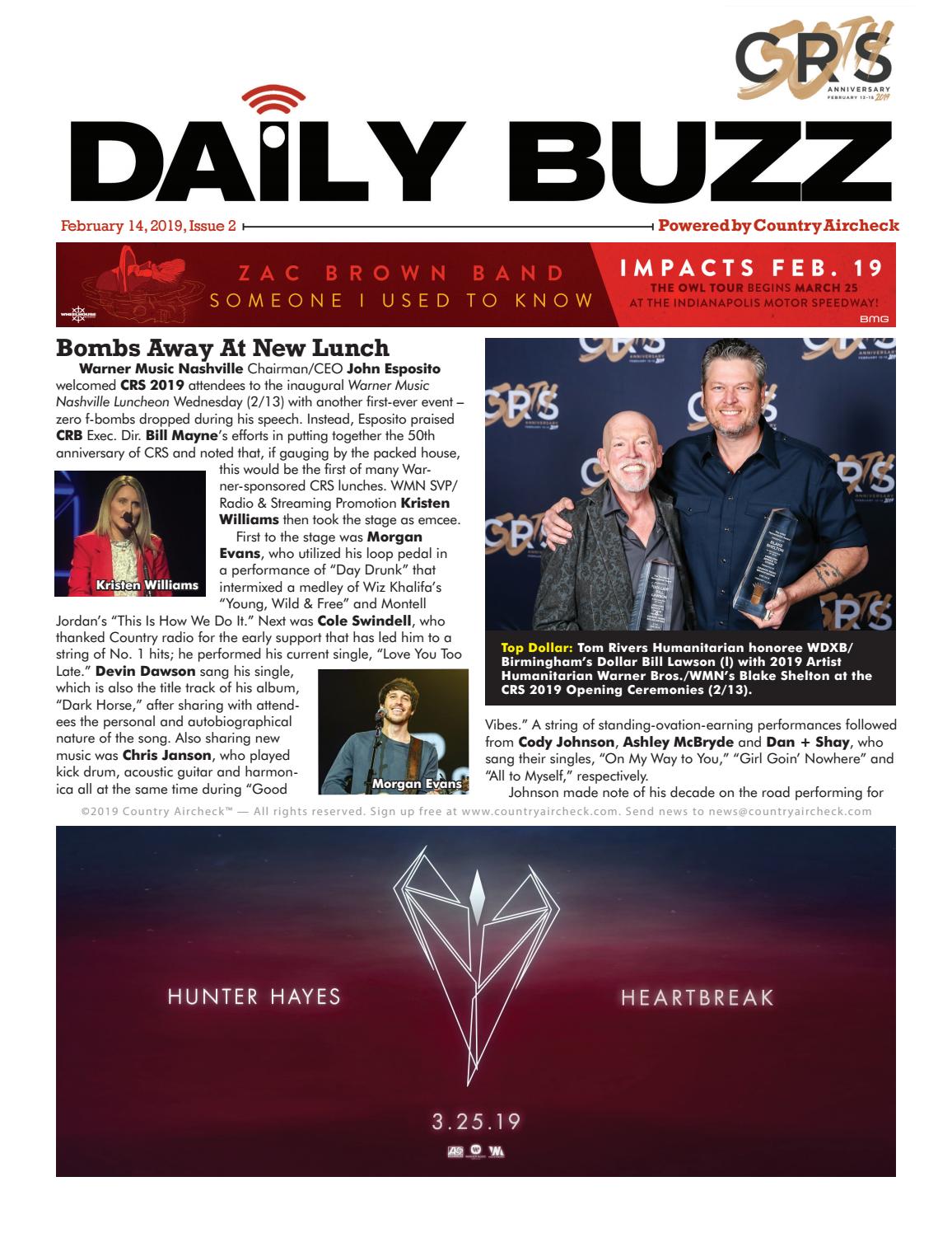 CRS 50 - Daily Buzz - Issue 2 by Country Aircheck - Issuu