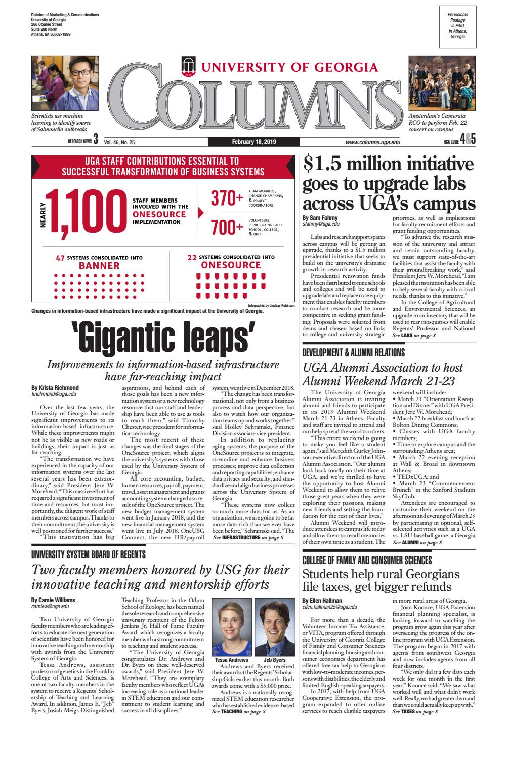 UGA Columns Feb. 18, 2019 by UGA Columns - Issuu