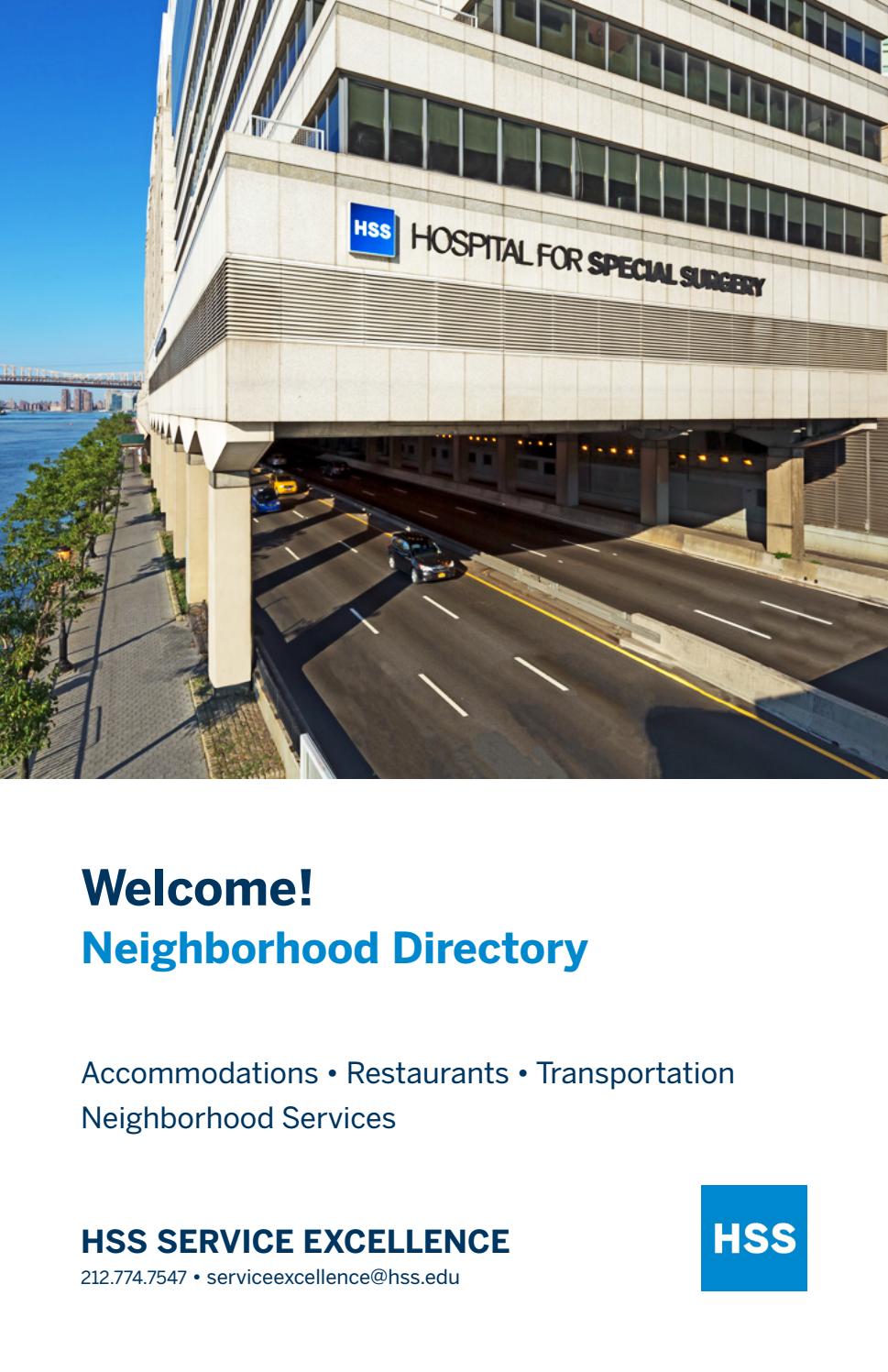 HSS Neighborhood Directory by Hospital for Special Surgery - Issuu