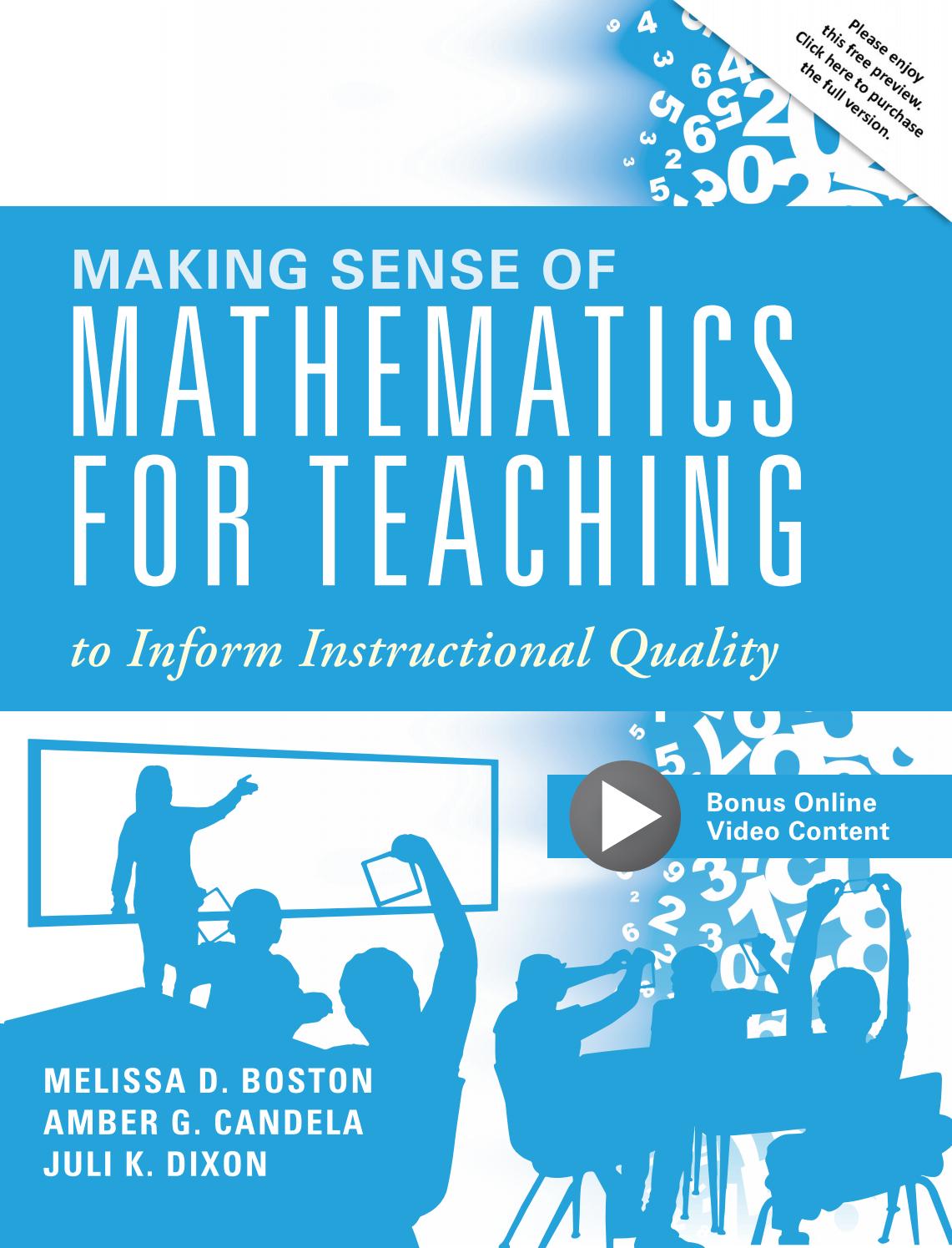 Making Sense of Mathematics for Teaching to Inform Instructional ...