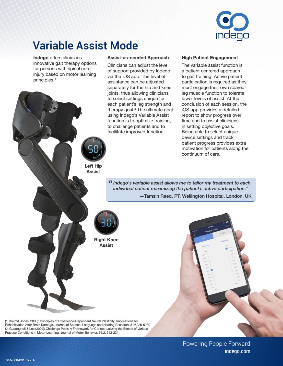 Indego Variable Assist Flyer by Anatomical Concepts (UK) Ltd - Issuu