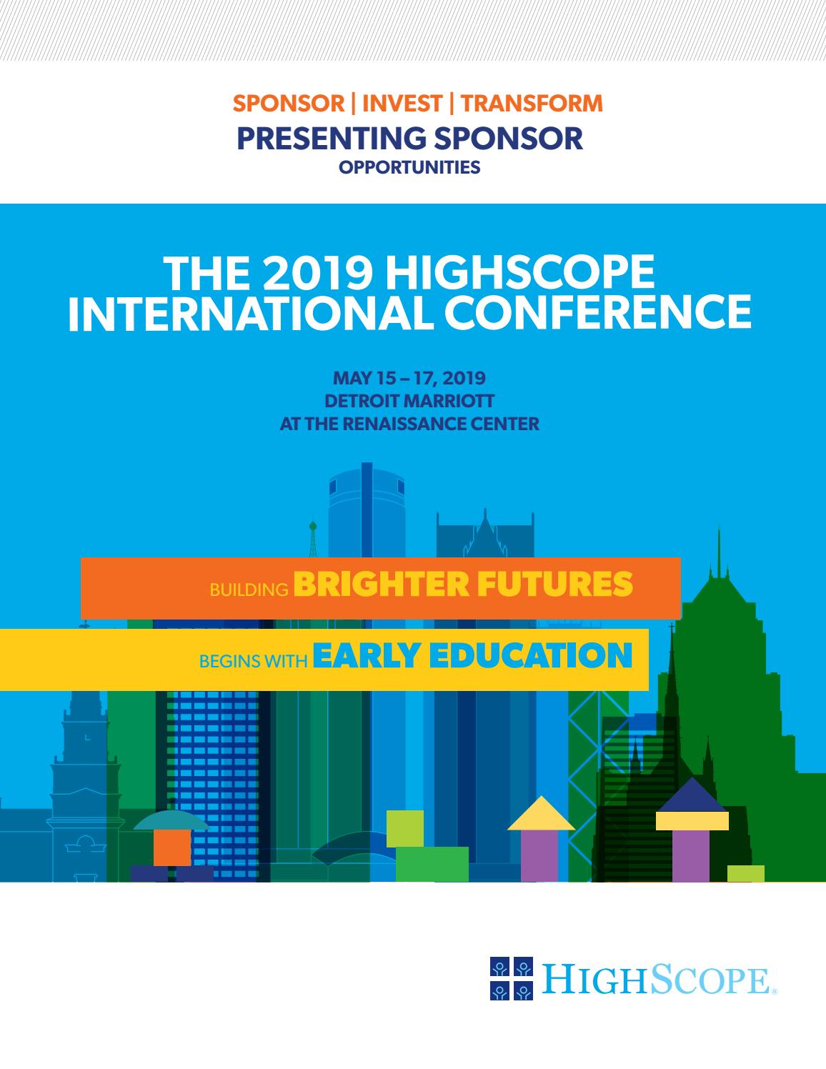 Presenting Sponsor HighScope International Conference by HighScope - Issuu