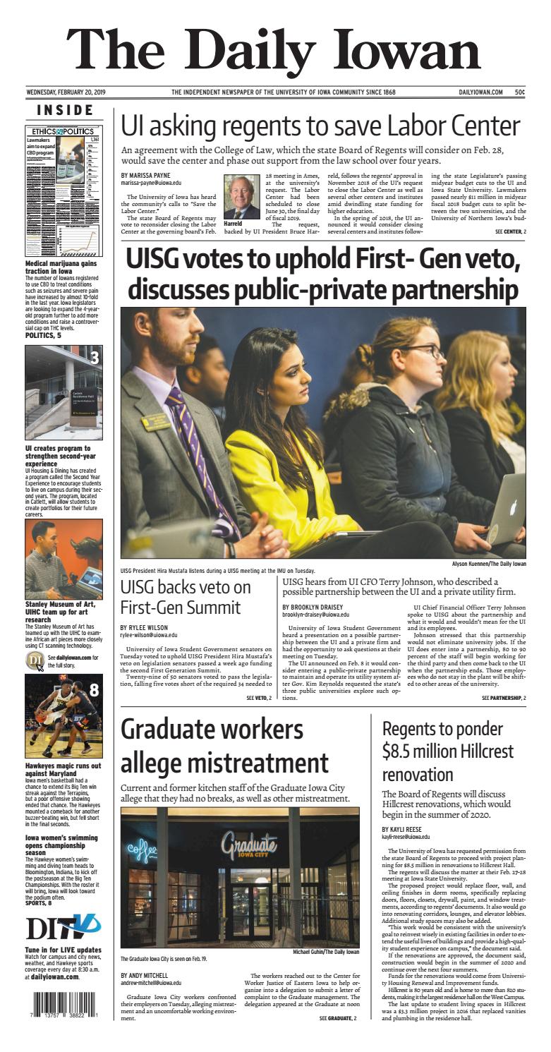 The Daily Iowan - 02.20.19 by The Daily Iowan - Issuu