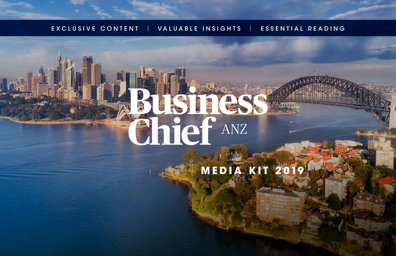 Business Chief ANZ – Media Kit 2019 by Business Chief ANZ - Issuu
