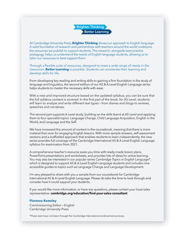 English Language for Cambridge International AS & A Level by Cambridge ...