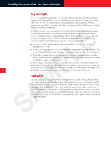 Literature in English for Cambridge International AS & A Level by ...