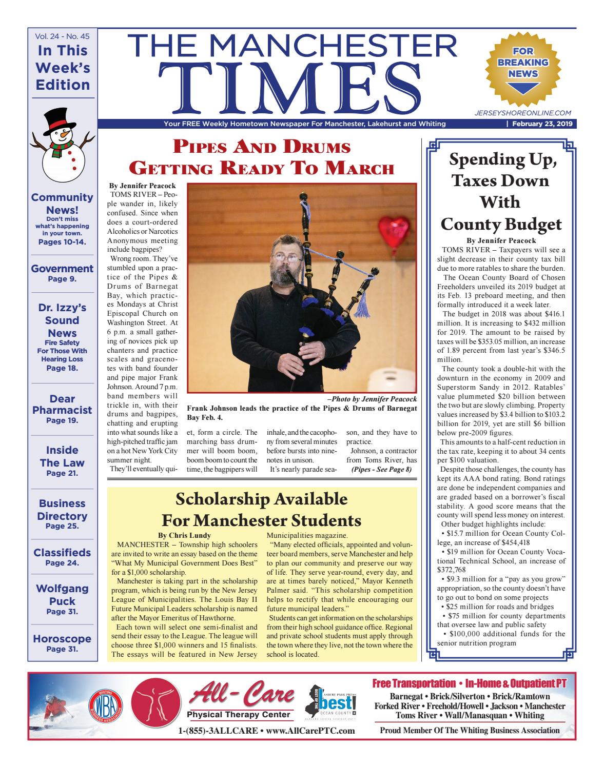 2019-02-23 - The Manchester Times by Jersey Shore Online - Issuu