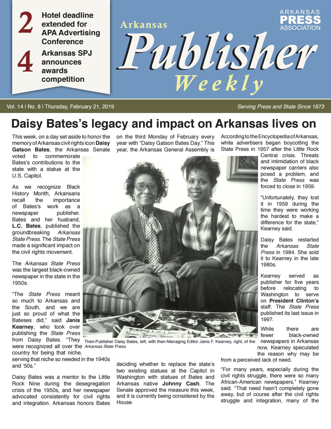Arkansas Publisher Weekly: February 21, 2019 by Arkansas Press ...