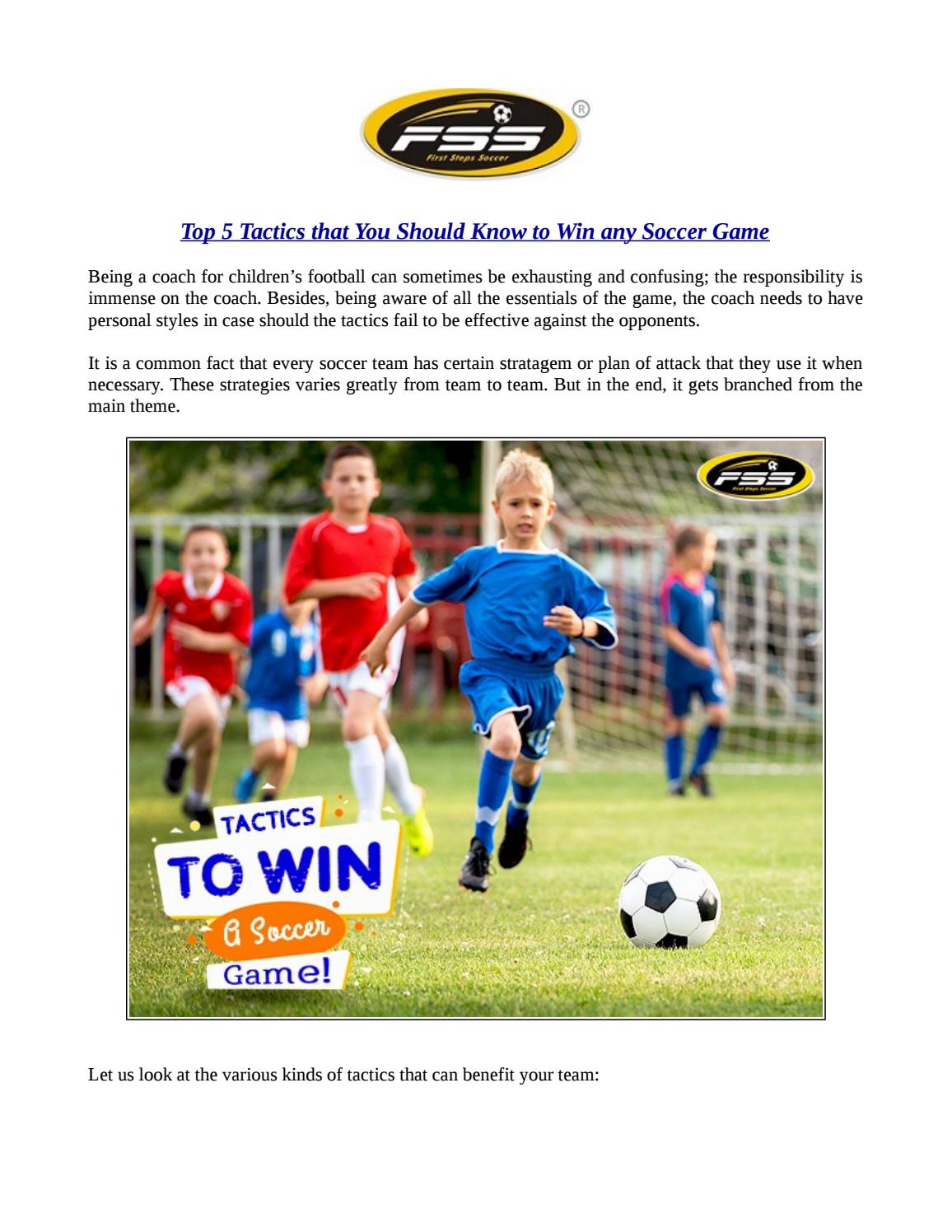 Top 5 Tactics that You Should Know to Win any Soccer Game by First ...
