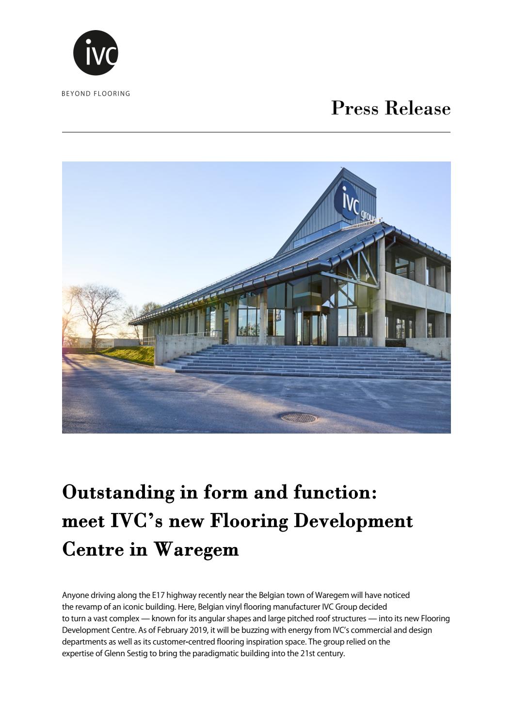 Press Release IVC Flooring Development Centre by IVC Group - Issuu