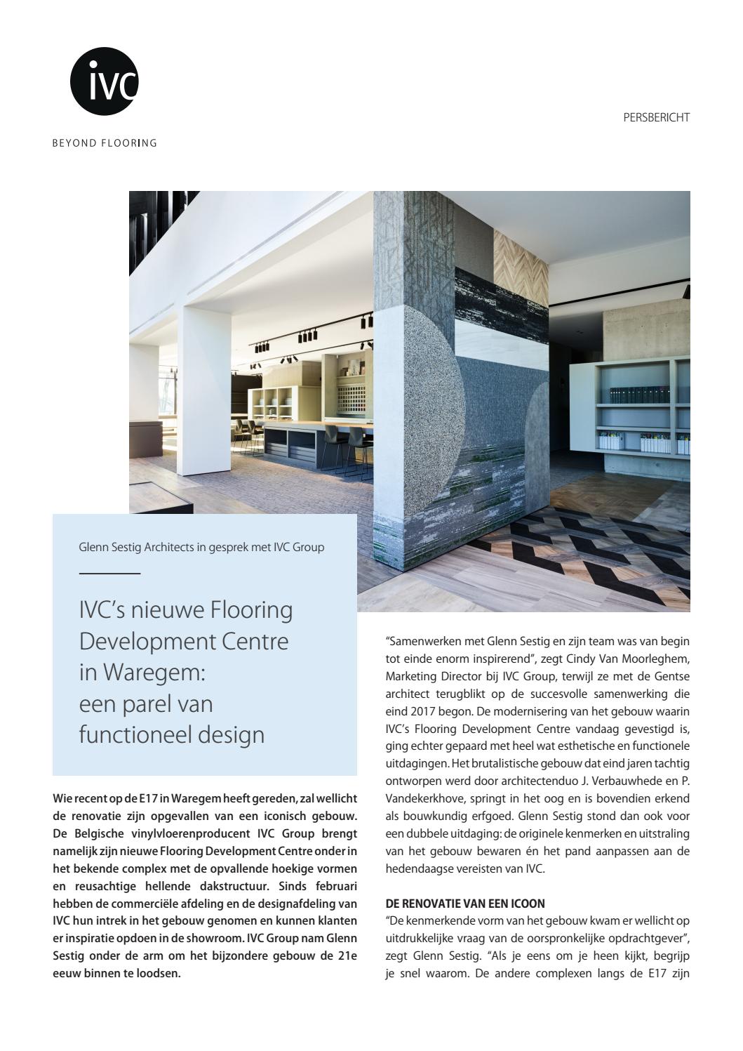 Persbericht IVC Flooring Development Centre by IVC Group - Issuu