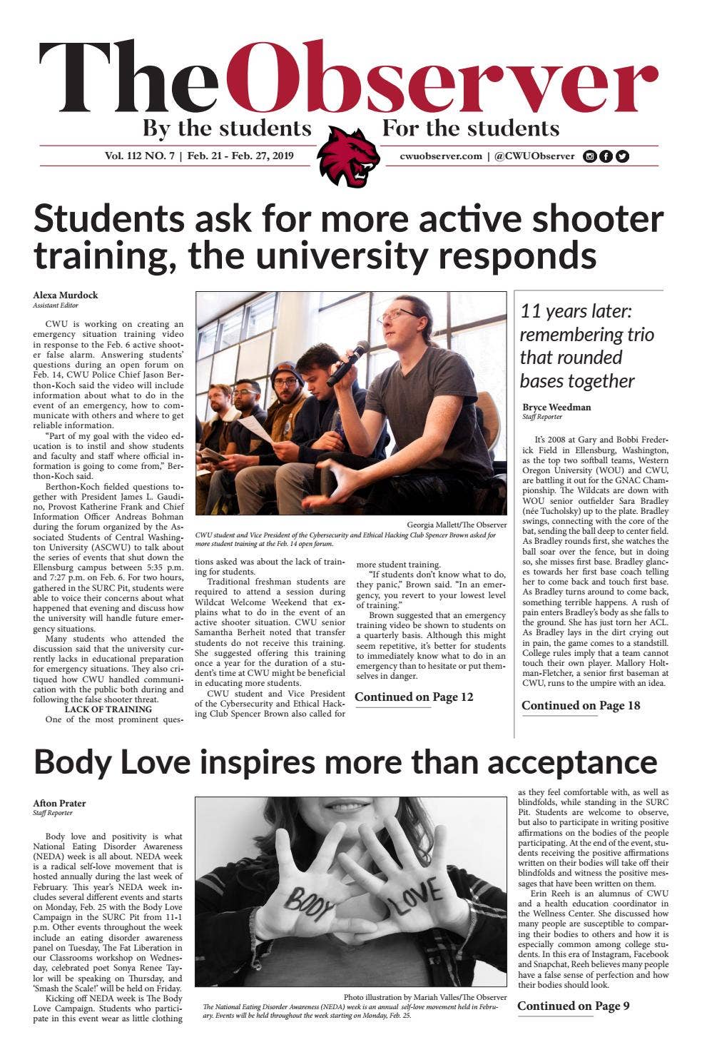 CWU Observer Winter 19 Issue 7 by CWU Observer - Issuu