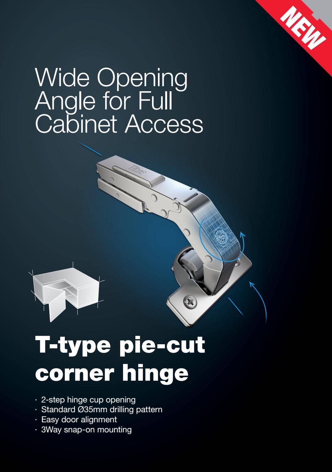 Titus T-type hinge for Pie-Cut Corner Cabinet by Titus Group - Issuu