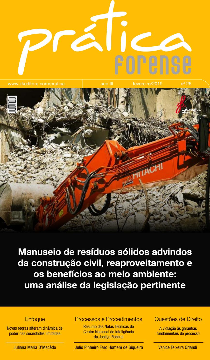 Revista Prática Forense nº 26. Ano III, 2019 by Alexsander Carvalho - Issuu