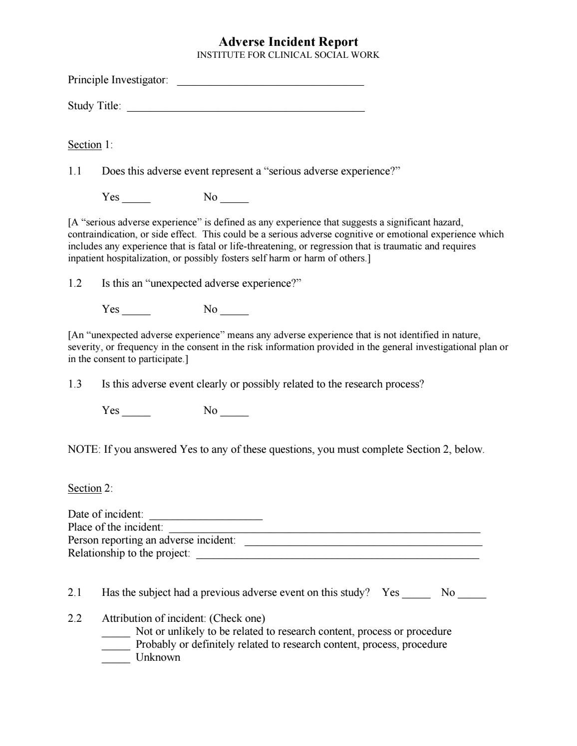 IRB Incident Report by ICSW - Issuu