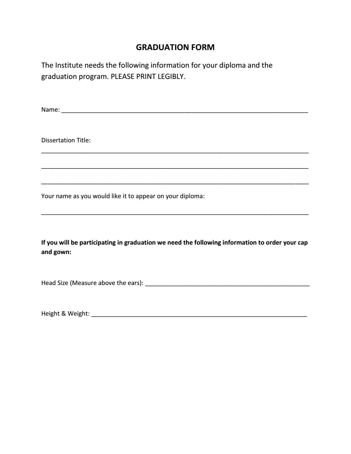 Graduation Form by ICSW - Issuu