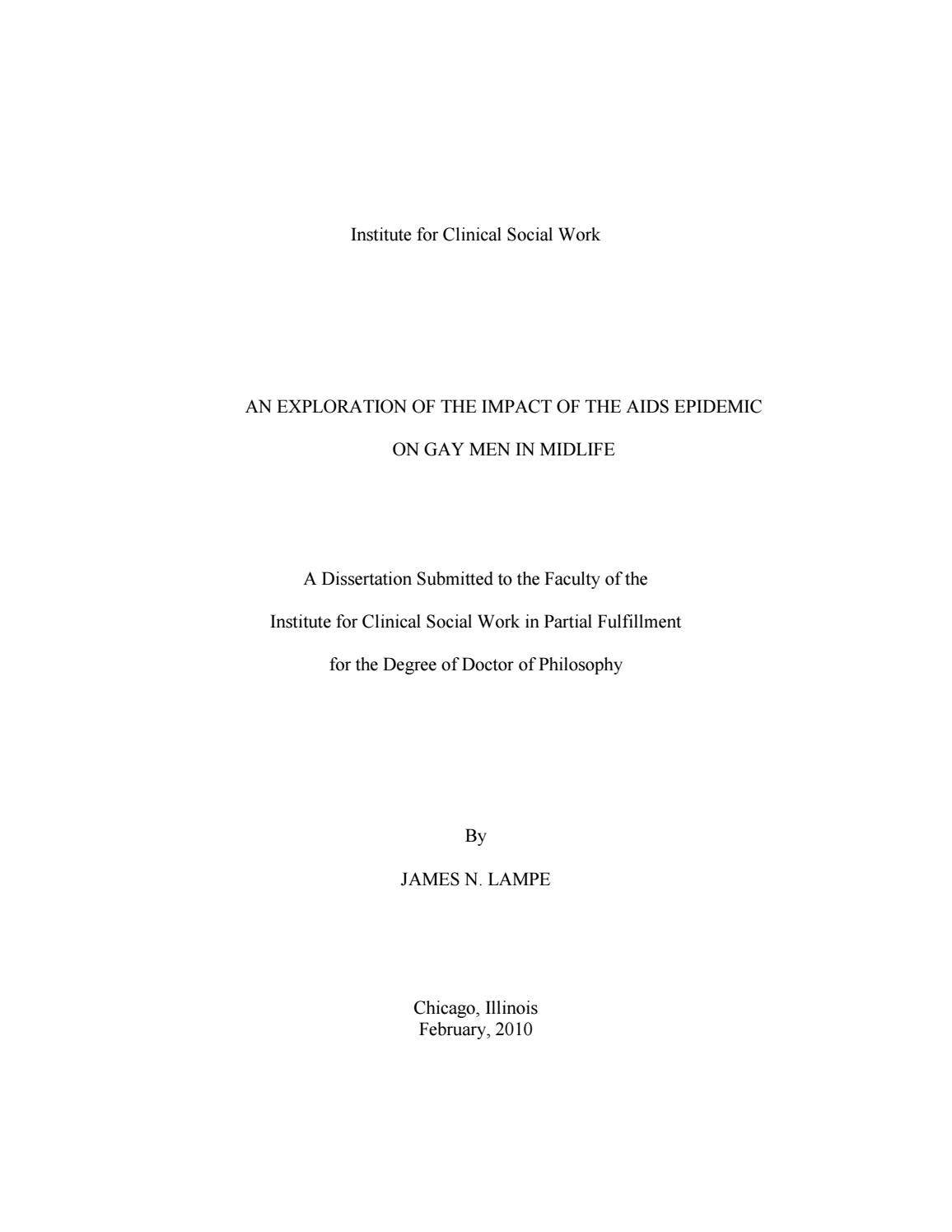 LAMPE, JAMES N. — AN EXPLORATION OF THE IMPACT OF THE AIDS EPIDEMIC ON ...