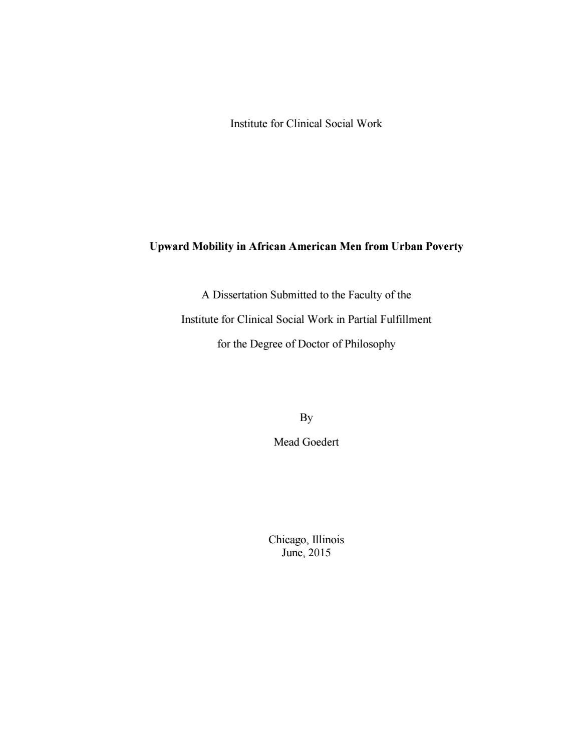 GOEDERT, MEAD — UPWARD MOBILITY IN AFRICAN AMERICAN MEN FROM URBAN ...