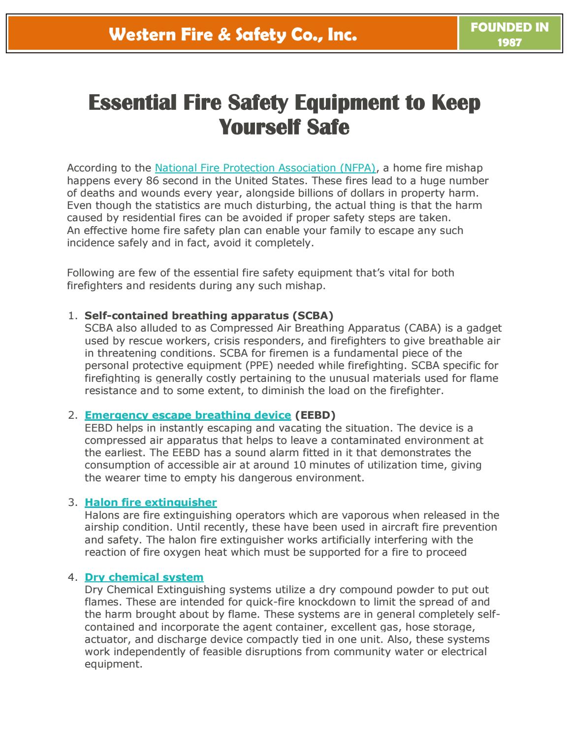 Essential Fire Safety Equipment to Keep Yourself Safe by ...