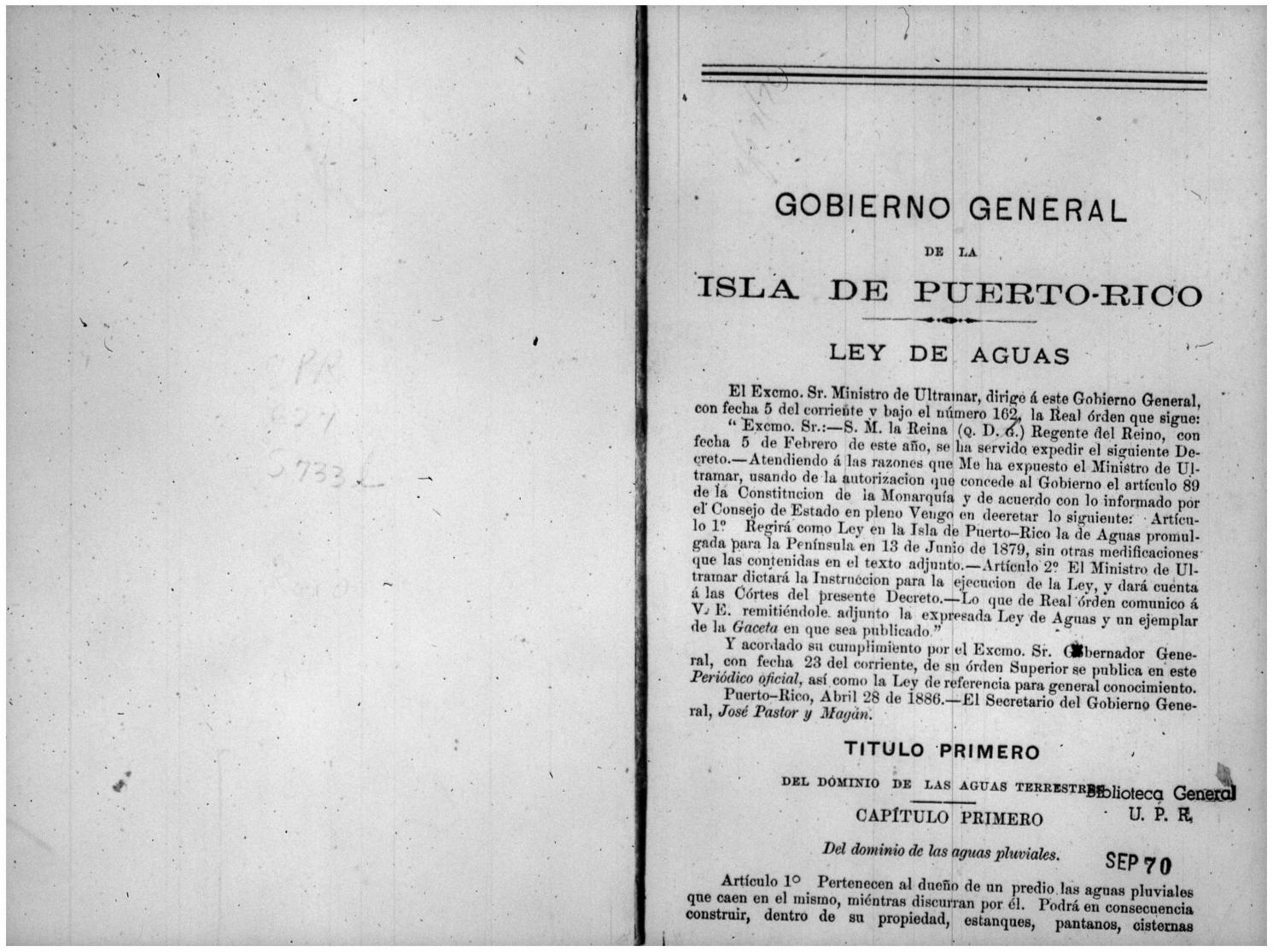 Ley de aguas (1886) by La Colección Puertorriqueña - Issuu