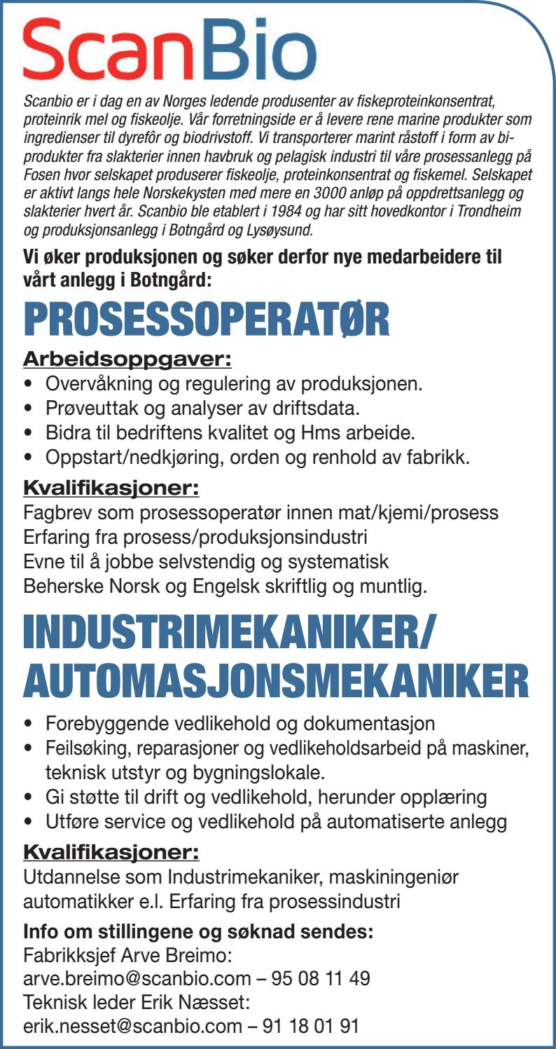 Scanbio - Stillinger ledig by Adresseavisen - Issuu