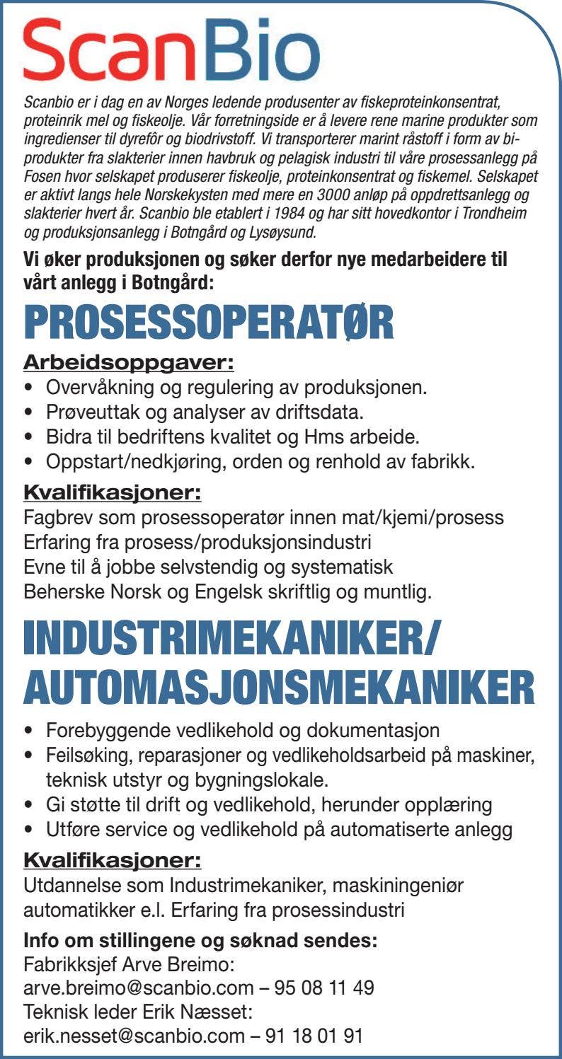 Scanbio - Stillinger ledig by Adresseavisen - Issuu