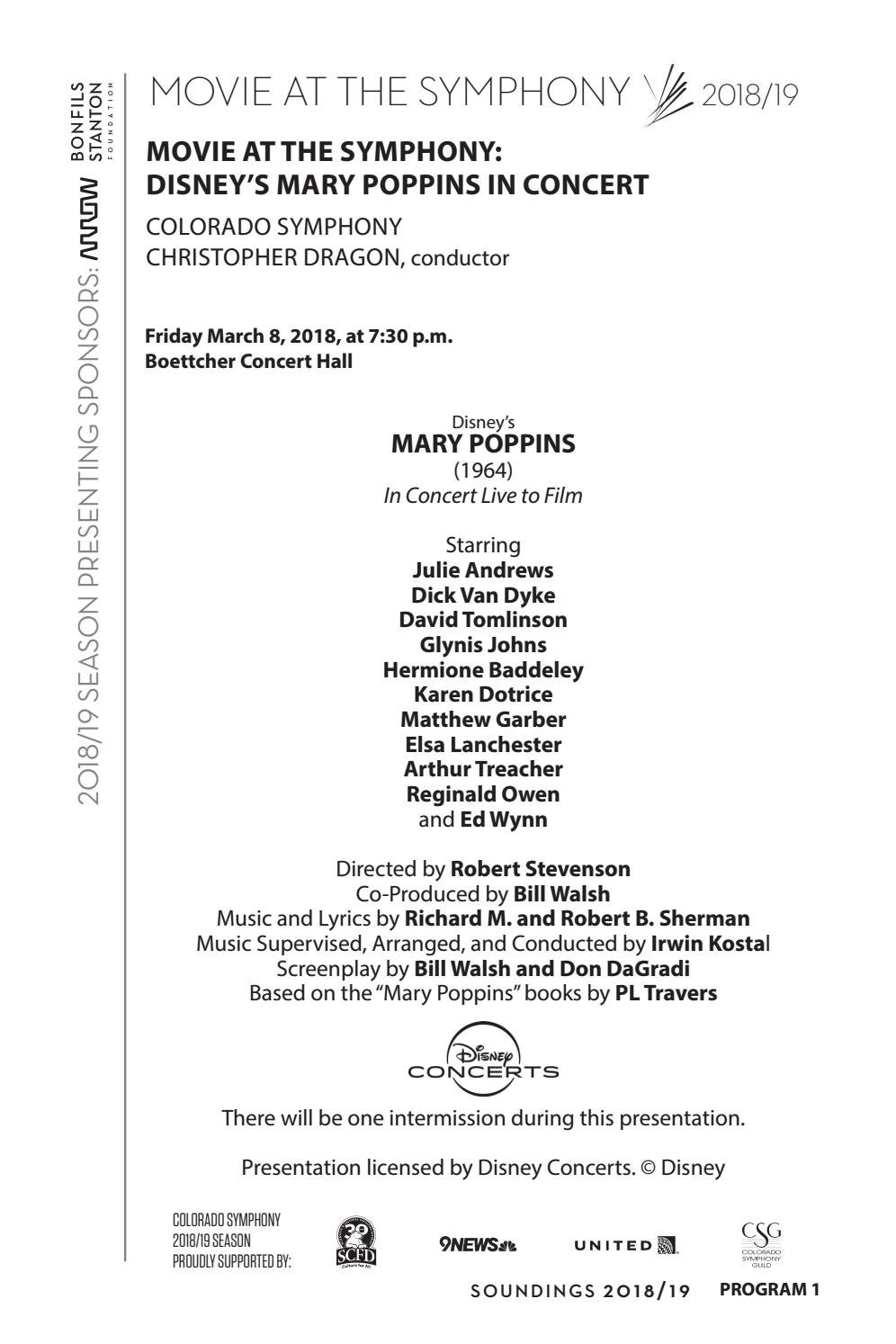 Program - Mary Poppins - Face Vocal Band - Peter & the Wolf by Colorado ...