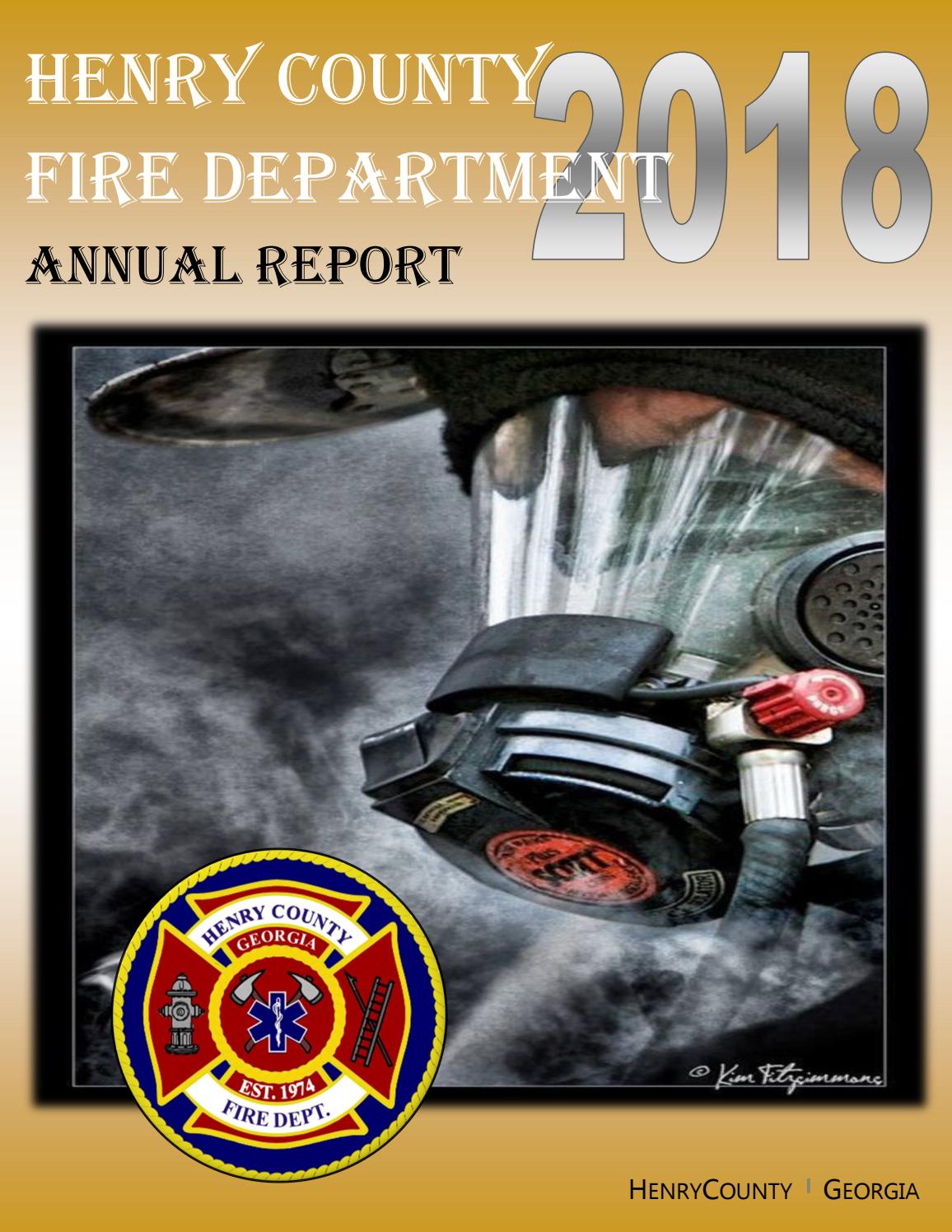 Henry County Fire Department Annual Report - 2018 by Henry County ...