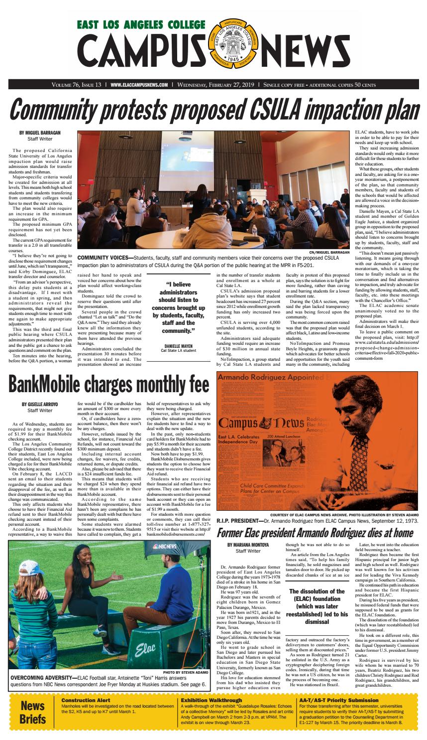 Campus News Spring 2019 Issue 14 by Editor in Chief Campus News - Issuu