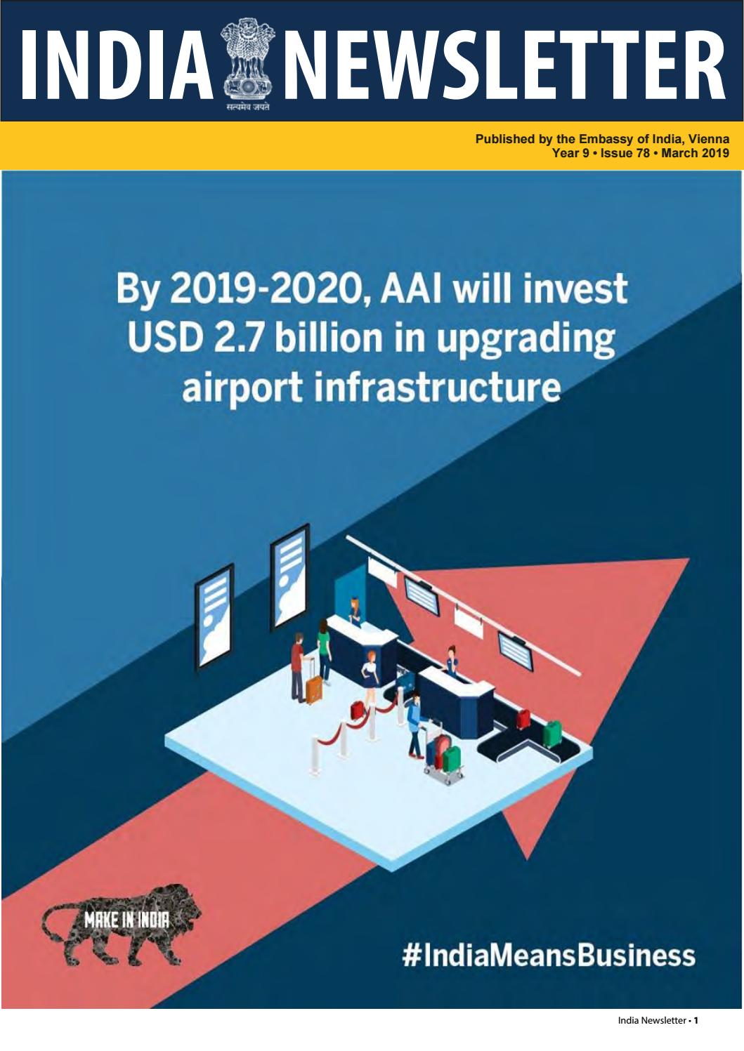 India Newsletter March 2019 by Indian Embassy Vienna - Issuu