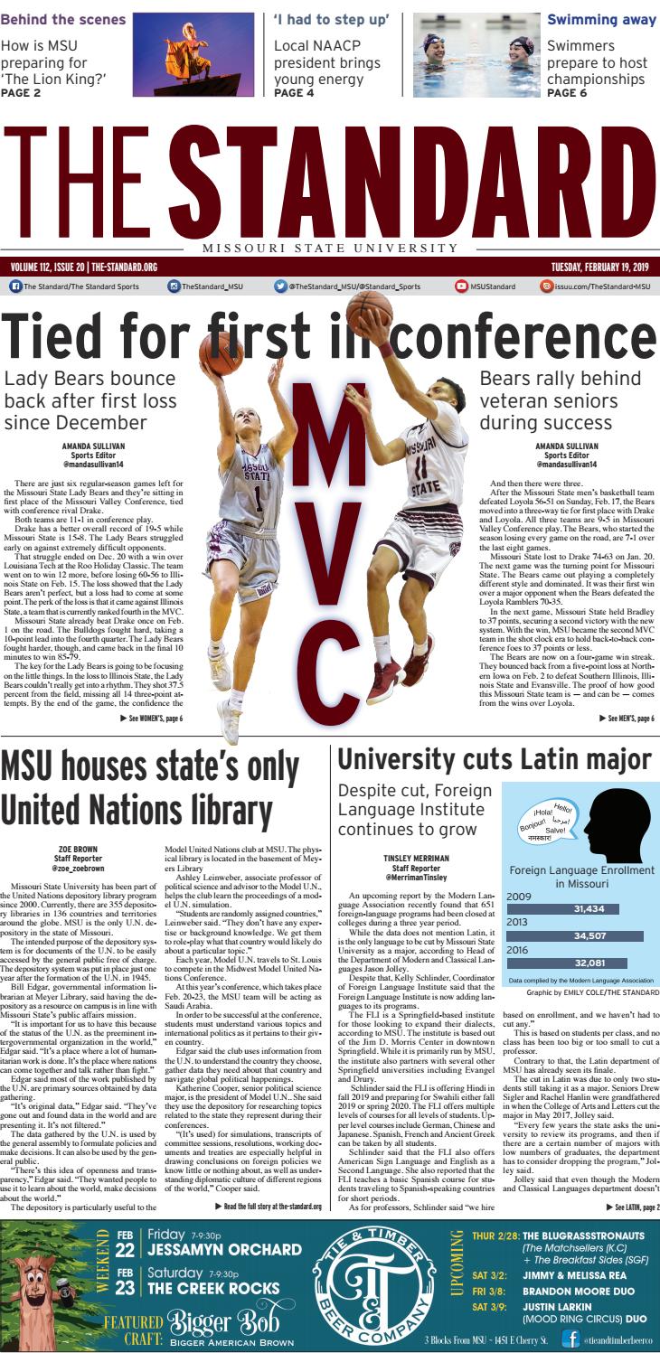 The Standard's 2.19.19 issue by The Standard at Missouri State ...