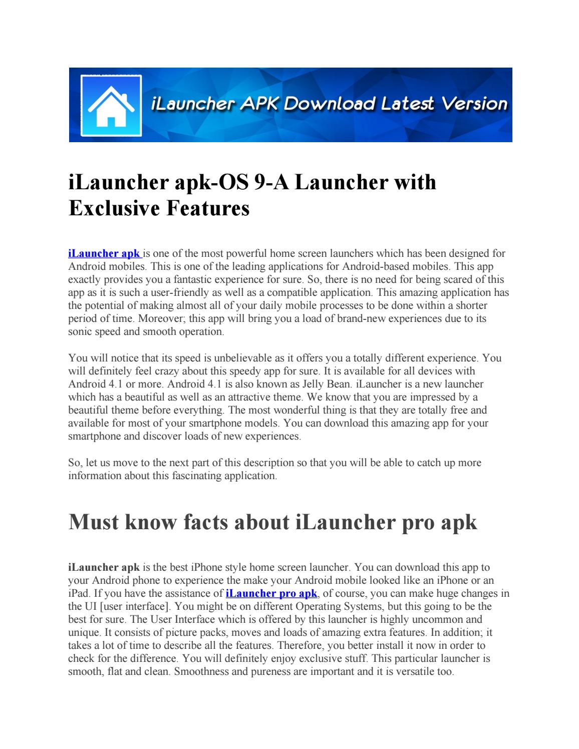 iLauncher apk-OS 9-A launcher by Amelia Kelly - Issuu