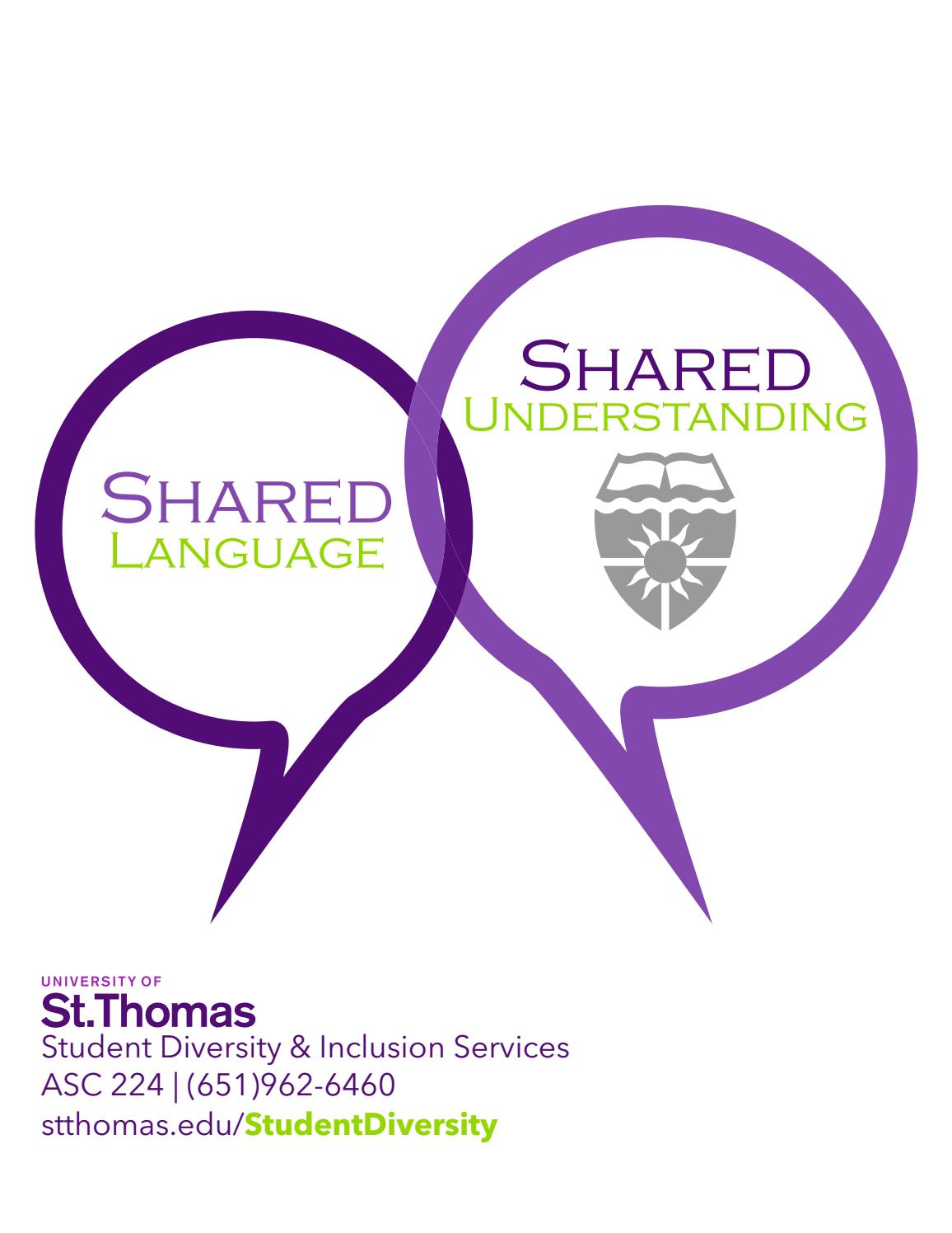 Shared Language - Shared Understanding by Student Diversity & Inclusion ...