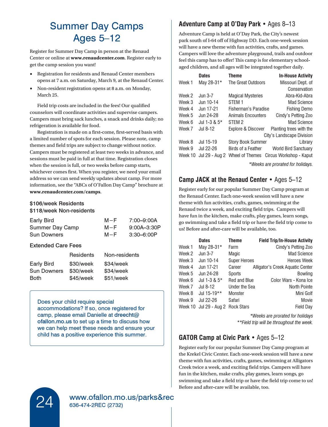 O'Fallon Parks and Rec Guide - Spring 2019 by City of O'Fallon - Issuu