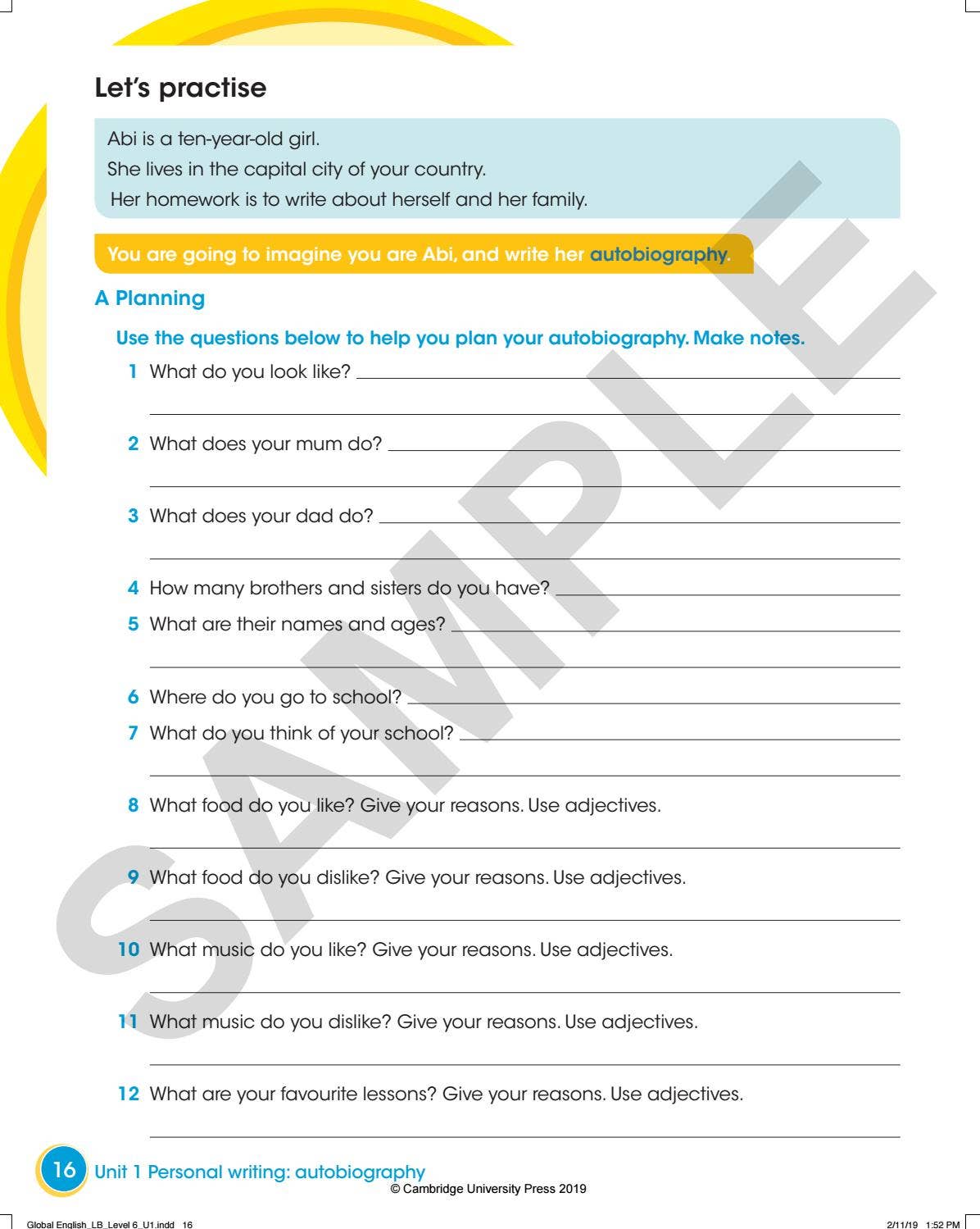 Cambridge Grammar & Writing Skills Learner's book 6 sample by Cambridge ...