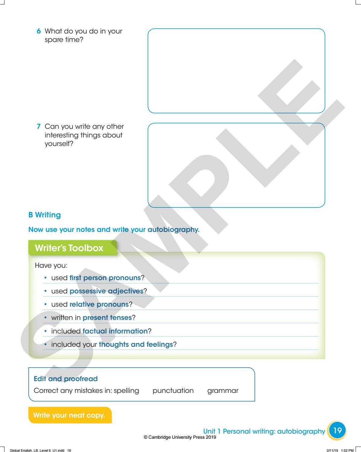 Cambridge Grammar & Writing Skills Learner's book 6 sample by Cambridge ...