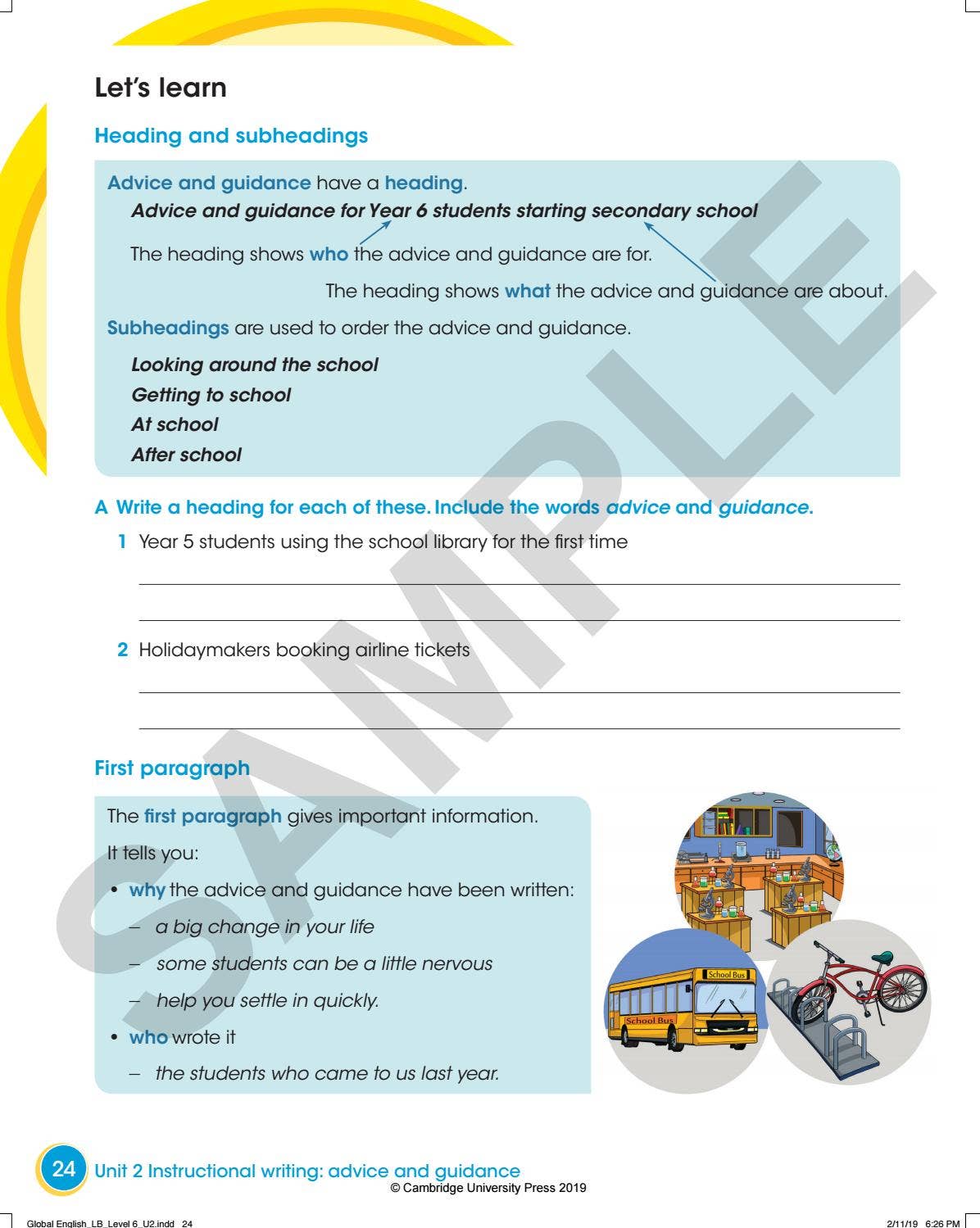 Cambridge Grammar & Writing Skills Learner's book 6 sample by Cambridge ...