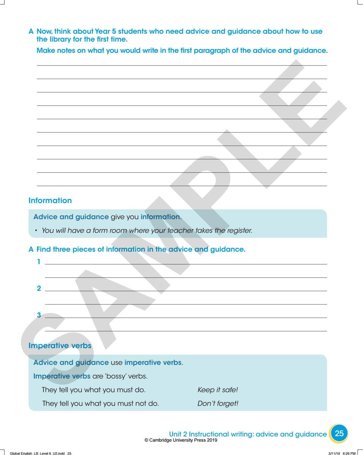 Cambridge Grammar & Writing Skills Learner's book 6 sample by Cambridge ...