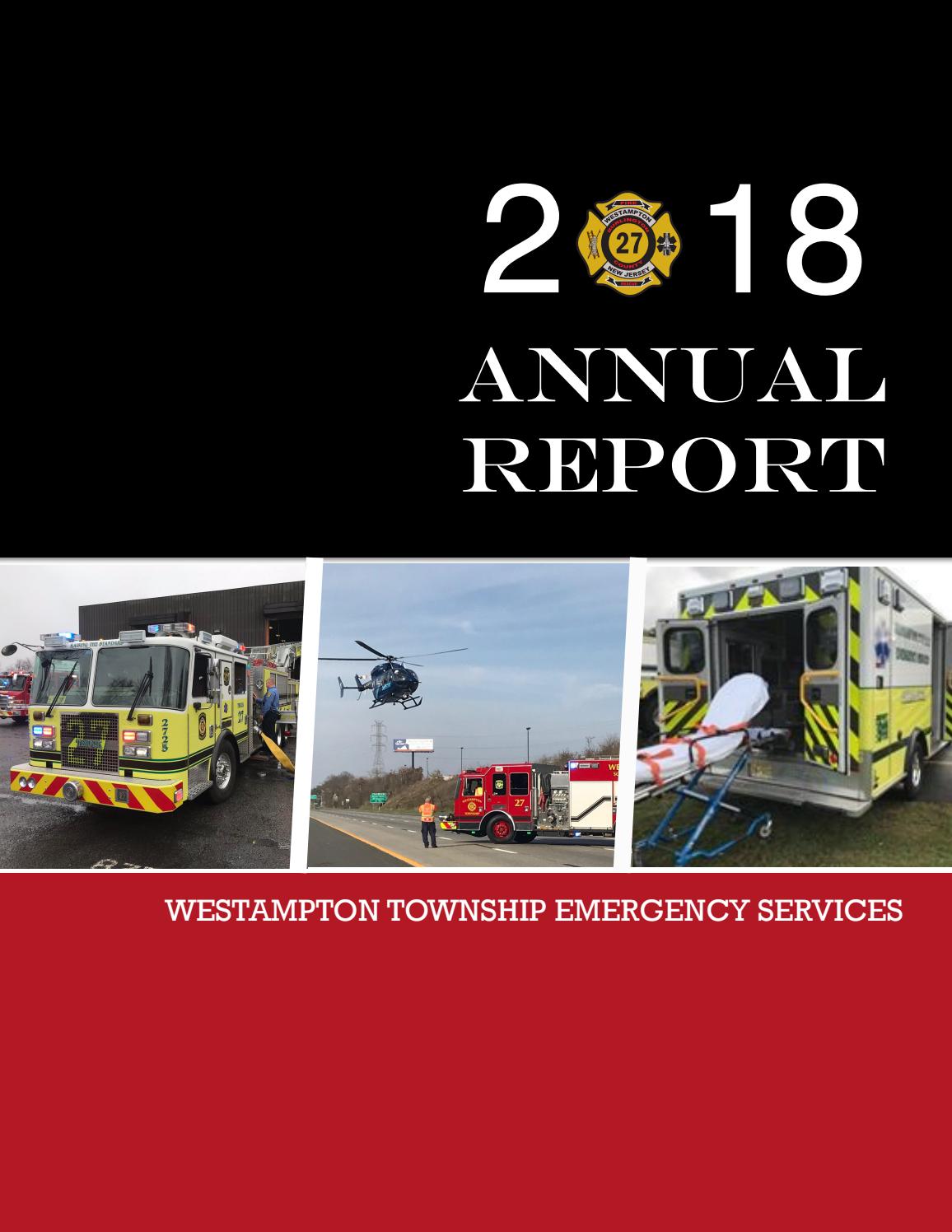 WTES 2018 Annual Report by Westampton Township Emergency Services - Issuu
