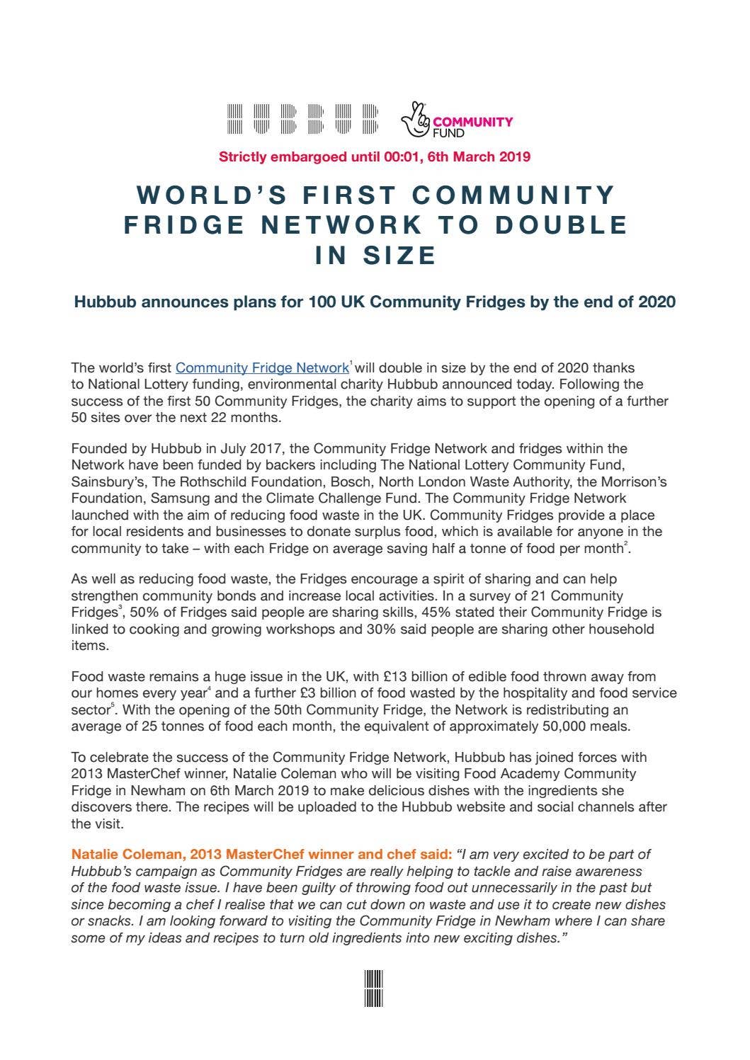 World's First Community Fridge Network To Double In Size l Press ...