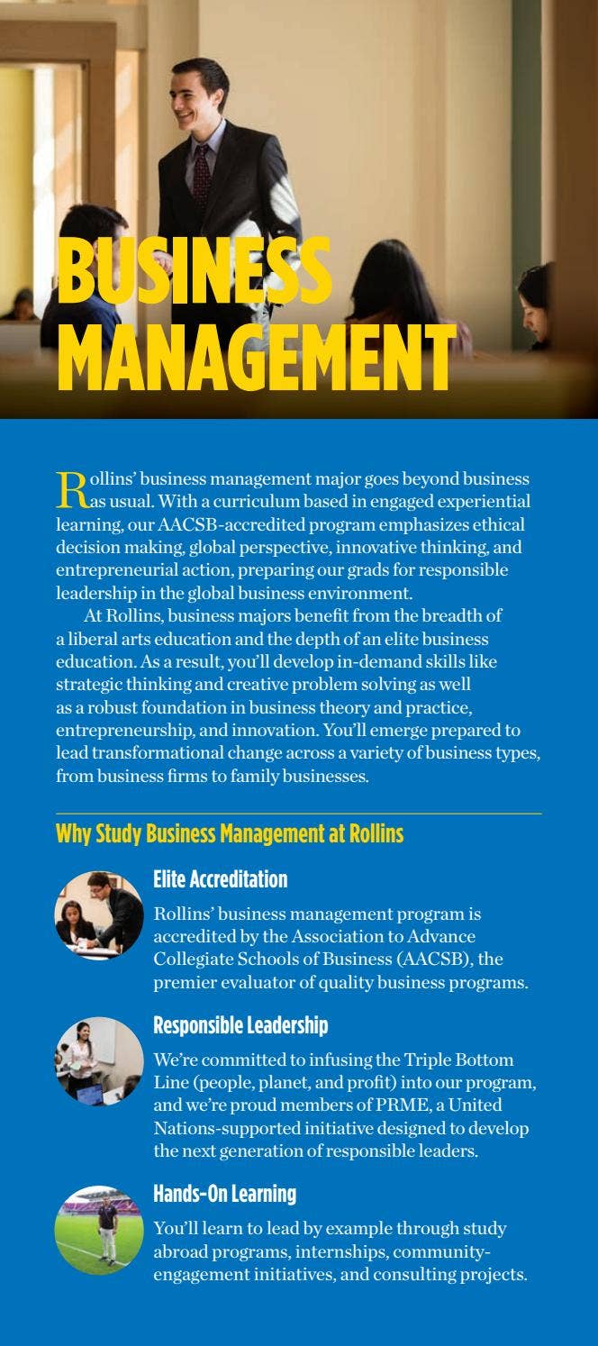 Business Management at Rollins by Rollins College - Issuu
