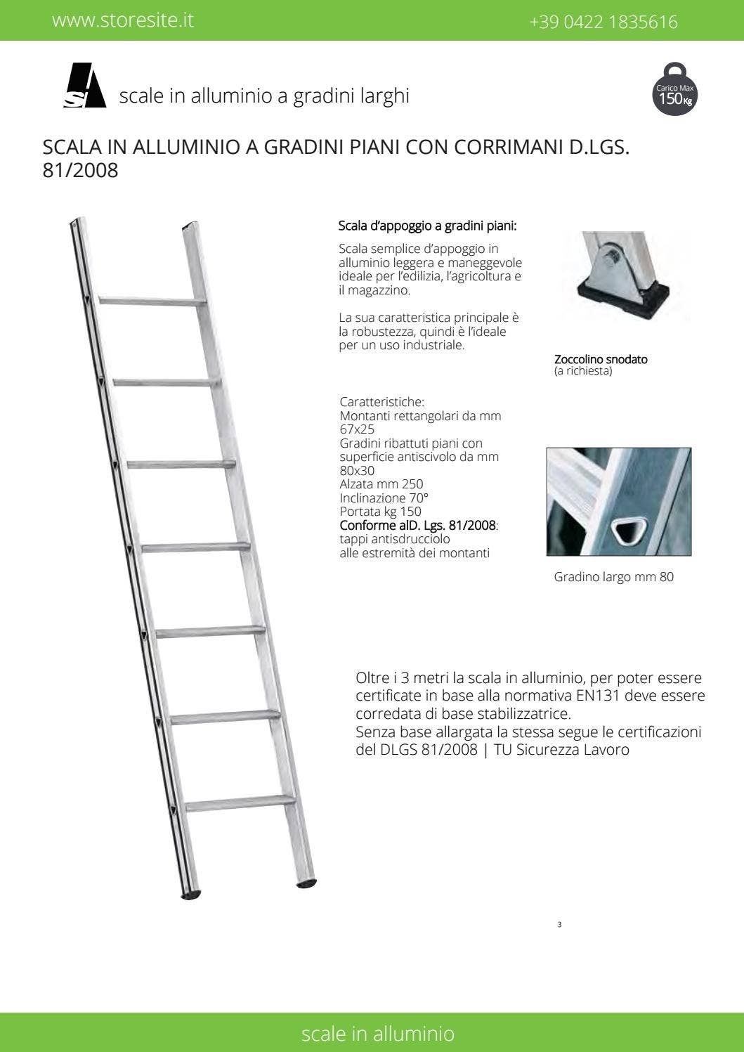 Scala in alluminio in appoggio a gradino largo by scale in alluminio ...