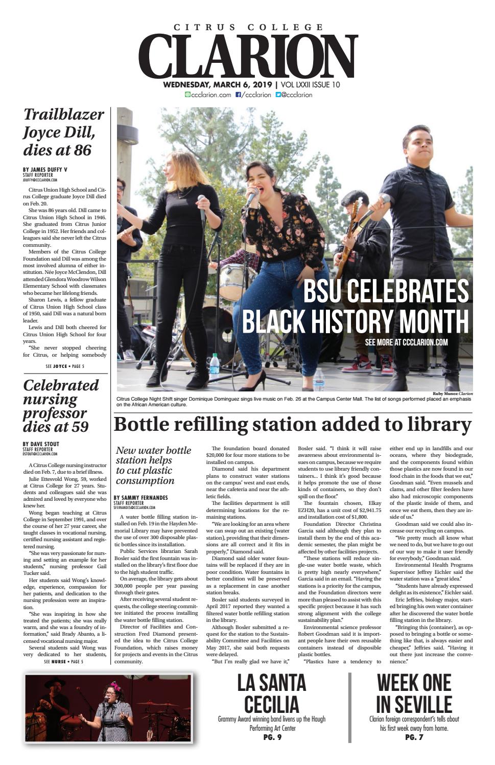 Clarion 3/6/19 by Citrus College Clarion - Issuu