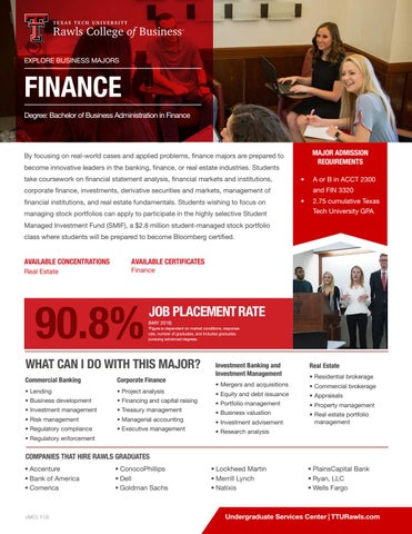 Finance One Pager by Rawls College of Business - Issuu